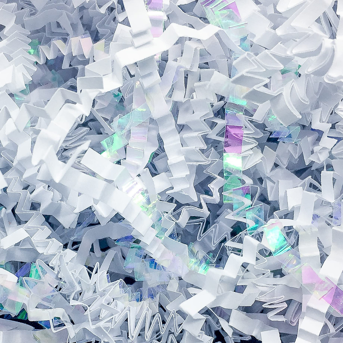 Krafty Klassics 1/2 lb (8oz) White Metallic & Iridescent Fancy Blended Shred
