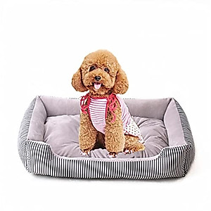 WXBDD Large Pet Dog Bed Cats Kennel Warm Cozy Dog House Soft Fleece Nest Dog Baskets Mat Winter Waterproof Kennel Soft (Color : D, Size : 80X61X13CM)