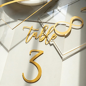 5x7 Inch Clear Acrylic Sign with Stand | 10 Pack Blank Acrylic Table Signs and Base for DIY Wedding Table Numbers, Wedding Signage, Events& Parties