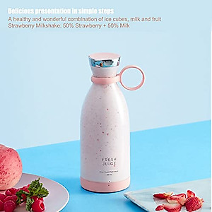 Portable Blender, 1400mAh Rechargeable Mini Blender, USB Personal Size Blender, Durable Electric Juicing Cup, Juice Blender, 350ML Mini Electric Blender For Home Travel
