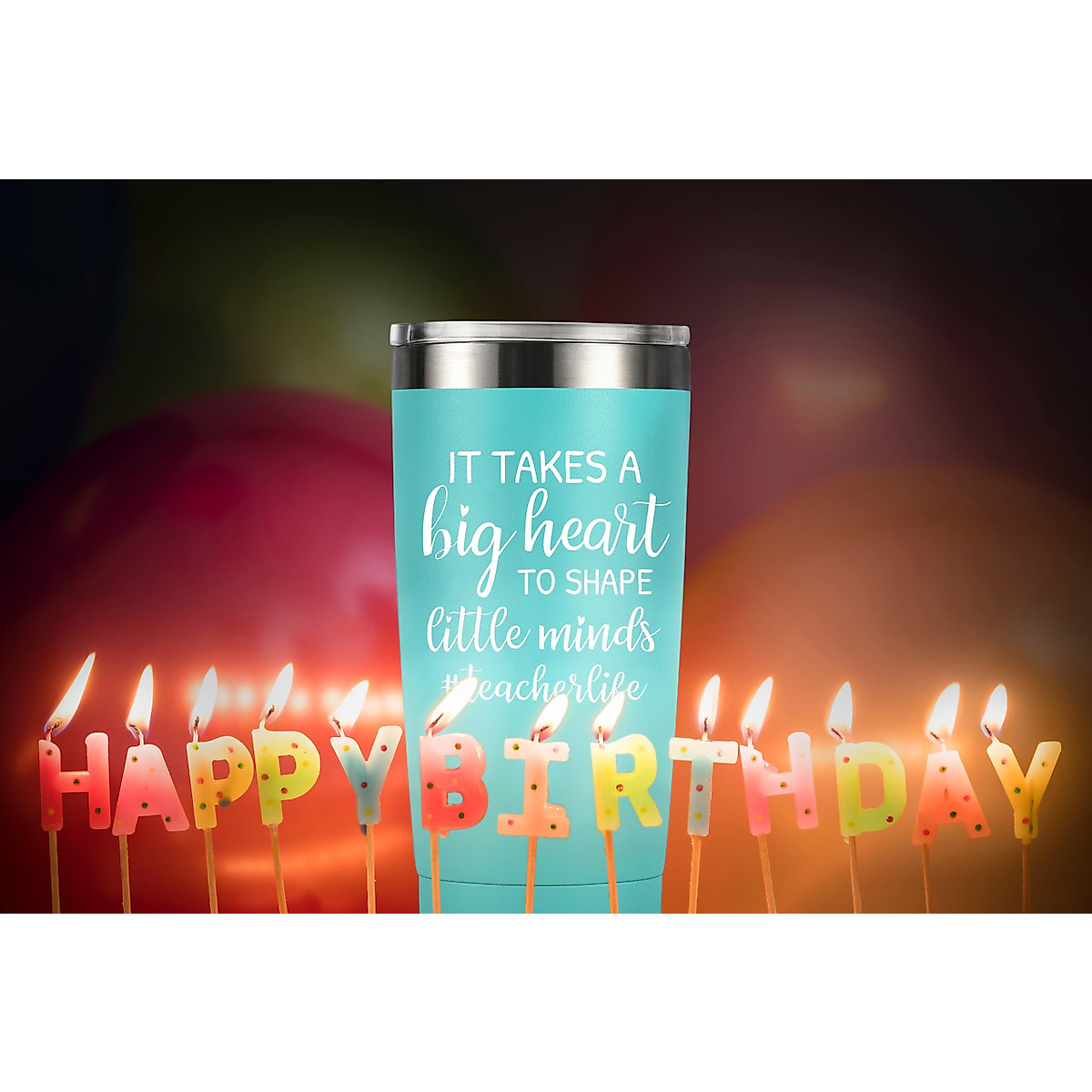 MASGALACC Teacher Gifts for Women - It Takes a Big Heart to Shape Little Minds - Teacher Tumbler With Lid - Teachers Appreciation Gift, Birthday Christmas Preschool Teachers Thank You Gifts, 20oz