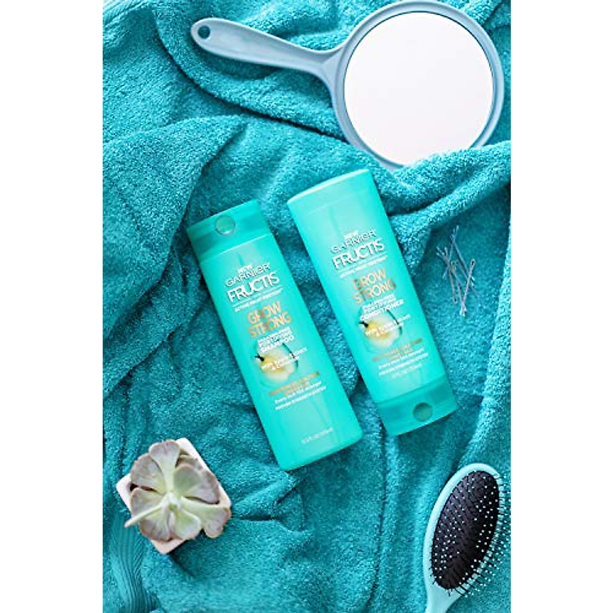 Garnier Fructis Grow Strong Shampoo, For Stronger, Healthier, Shinier Hair, 22 fl. oz.