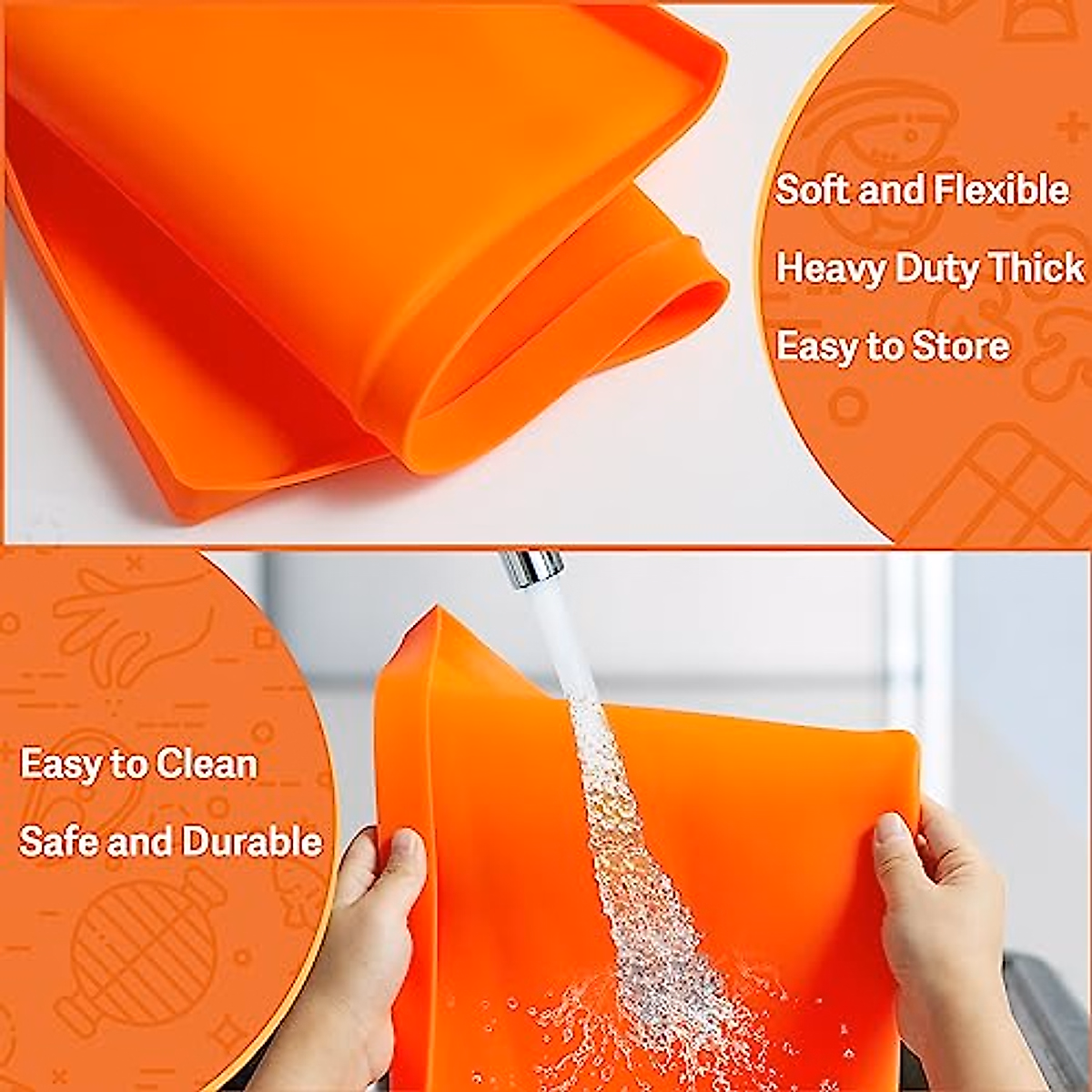 Silicone Griddle Mat for Blackstone, 28-inch Blackstone Griddle Cover, Heavy Duty Food Grade Silicone Griddle Mat-All Season Cooking Surface Protective Cover