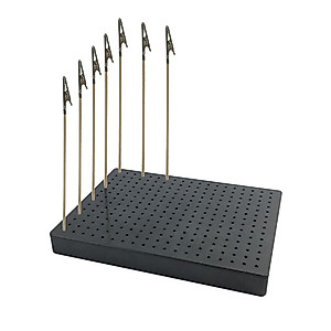 20 Pieces Alligator Clip Stick Metal Painting Alligator Clips Painting Alligator Clip Sticks Model Painting Stick Card Photo Memo Clip Holder Modeling Tools with Bamboo Handle, 7.28 inch