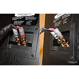 Nakamichi Excel Series 24k Gold Plated Banana Plug 12 AWG - 18 AWG Gauge Size 4mm for Speakers Amplifier Hi-Fi AV Receiver Stereo Home Theatre Radio Audio Wire Cable Screw Connector 4 Pcs (2-Pairs)