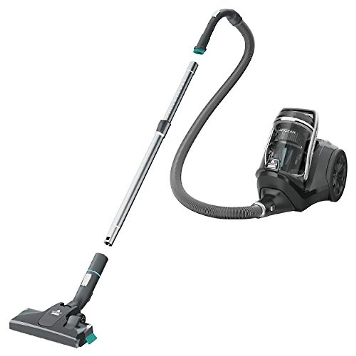 Bissell SmartClean Canister Vacuum Cleaner, 2268, Black with Pearl White/Electric Blue Accents