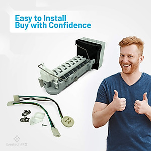 EvertechPRO 4317943 Whirlpool Icemaker Kit Replacement for Whirlpool Refrigerator 1857 4210317 4211173 4317943
