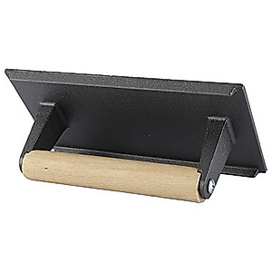 Yaegoo 2 Pack Cast Iron Steak Weight Press with Wooden Handle 8 x 4-Inch for Bacon, Paninis, Sandwiches and Vegetables