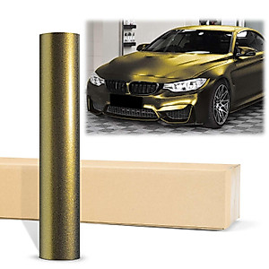 2pcs 4"x8" (10cmx20cm) Sample Bond Gold Matte Metallic Satin Pearl Vinyl Wrap Auto Car Sticker Decal Film Sheet Bubble Free Air Release Technology