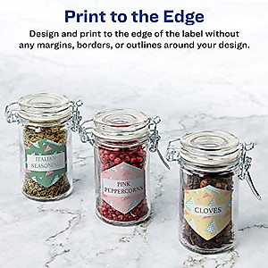 Avery Glossy White Hexagon Labels with Sure Feed, 1-1/2" x 1-47/54", 200 Glossy White Labels, Print-to-The-Edge, Permanent Label Adhesive, Laser/Inkjet Printable Labels