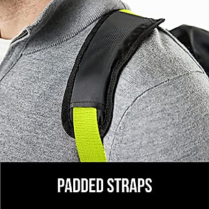 Gorilla Grip Car Seat Travel Bag, Water Dirt and Tear Resistant, Easy Carry Padded Backpack Covers for Airplane, Gate Check Bags Infant Booster Convertible Carseat Plane Cover, Fluorescent