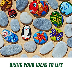 PGN 40 Large River Rocks for Painting - Stimulate Your Children’s Creativity with Our Painting Rocks for Kids - Flat and Smooth - Fun & Engaging Rock Painting with The Family - 2-4 Inches