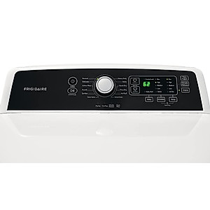 Frigidaire FFRE4120SW 6.7 cu. ft. Large Capacity Free Standing Electric Dryer, 10 dry cycles, Quick Dry, Active Wear, Sanitize, Eco Dry, Anti-Wrinkle, Reversible Door option, in White