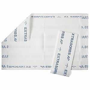 Medline White Absorbent Polymer Extrasorbs Air-Permeable Disposable DryPads (Pack of 70).