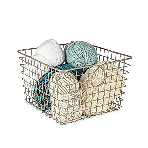 Spectrum Diversified Teardrop Storage Basket, Large, Satin Nickel