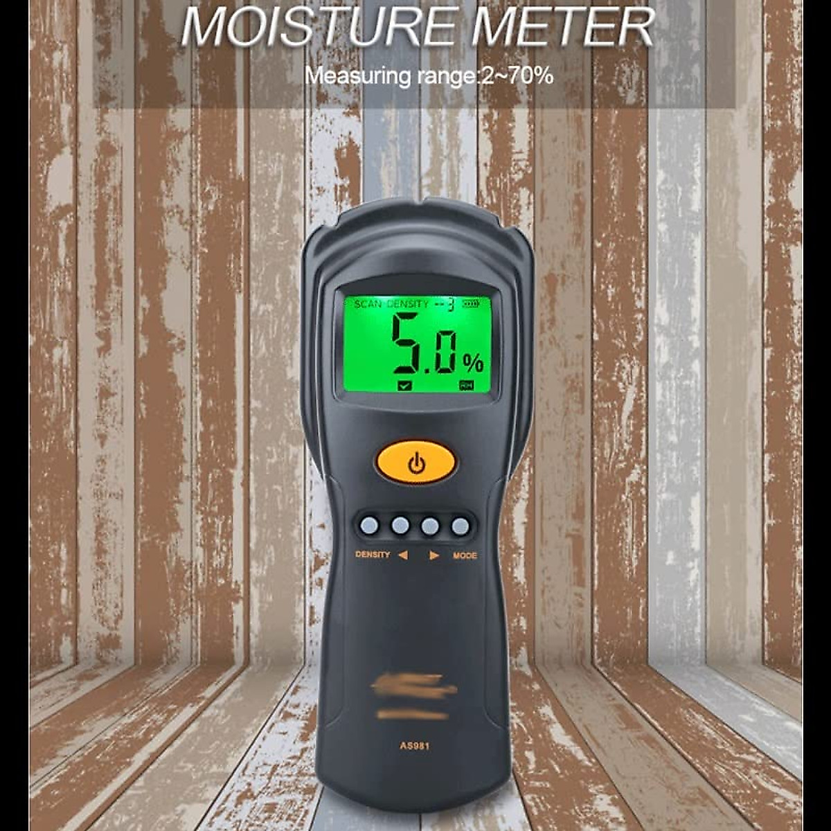 GHGHF Digital Hygrometer Meter for Wood/Cardboard Lumber Humidity Tester Fast & Precise Microwave Measurement LCD Display