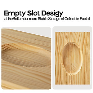 Football Display Case - Acrylic Full Size Football Display Case with Wooden Base Compatible with Adult Footballs / Youth Footballs / Kids Footballs