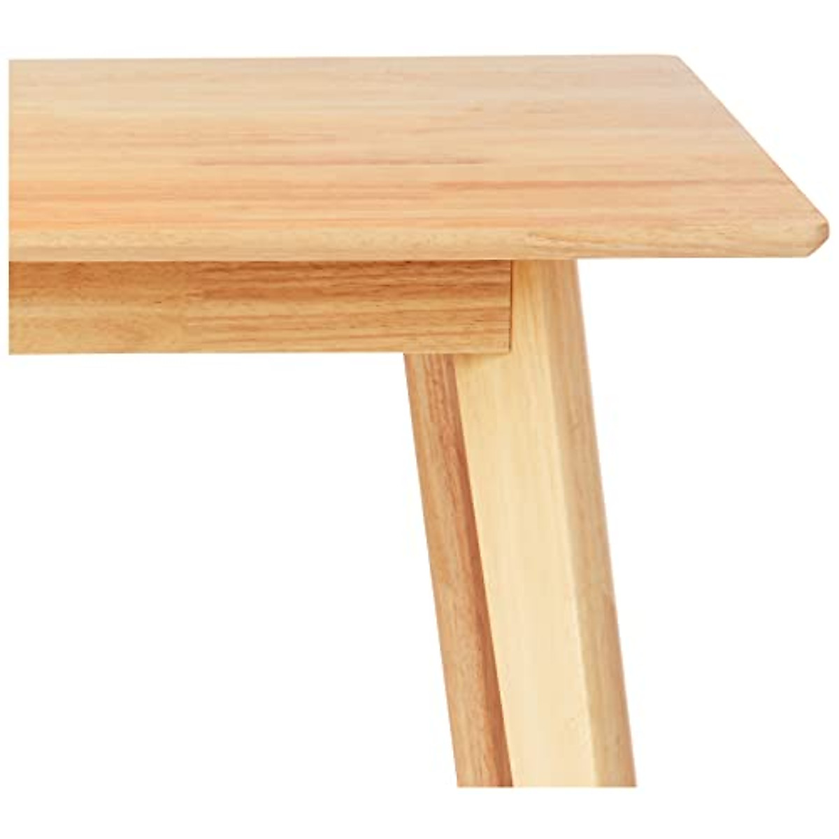 Amazon Basics FSC Certified Solid Wood Kitchen Rectangular Dining Table, Natural Wood, 29.5"D x 47.2"W x 29.5"H