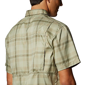 Columbia Men's Silver Ridge Lite Short Sleeve, Safari Large Plaid, Medium