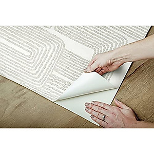 RoomMates RMK12214PL Nikki Chu Ivory White Zulu Signature Peel and Stick Wallpaper