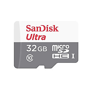 Sandisk 32GB 32G Micro SDHC Ultra (10 Pack) MicroSD TF Flash Memory Card High Speed Class 10 SDSQUNR-032G-GN3MN with Everything But Stromboli Memory Card Reader
