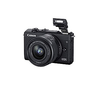 Canon EOS M200 Compact Mirrorless Digital Vlogging Camera with EF-M 15-45mm Lens, Vertical 4K Video Support, 3.0-inch Touch Panel LCD, Built-in Wi-Fi, and Bluetooth Technology, Black