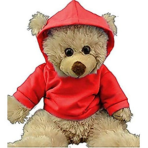 Red Hoodie Tee Teddy Bear Clothes Fits Most 14"-18" Build-a-Bear and Make Your Own Stuffed Animals