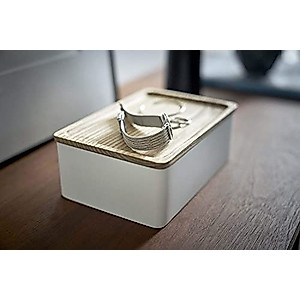 Yamazaki Accessory Box Home | Polystone | Jewelry Organizer, One Size, Ash