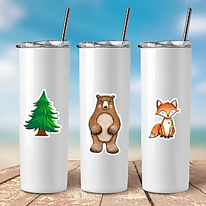 Woodland Animals Stickers, Willife Vinyl Decals, Case, Phone, Laptop, Computer, Water Bottles, Luggage, Gift Bag Forest Aniamls Party Favors