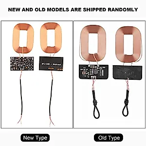 DIY Qi Wireless Charging Receiver Module Ultra Thin Wireless Charging Receiver Module Circuit Board Coil Charger, 5V 1A, Plug and Play