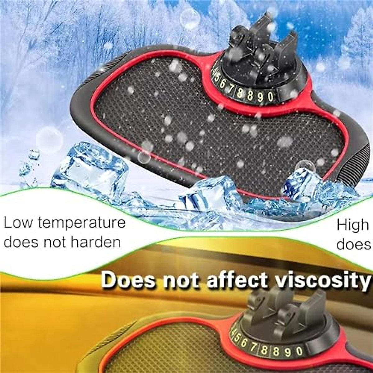 TTEDMO Multifunction Car Anti-Slip Mat Auto Phone Holder,Multi Function Phone Holder for Car (Blue)