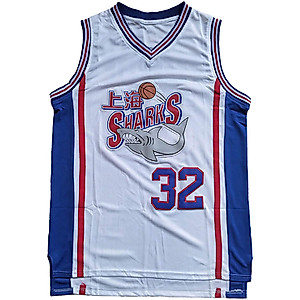 #32 Jimmer Fredette Shanghai Sharks Basketball Jersey Men White (XXX-Large, White)