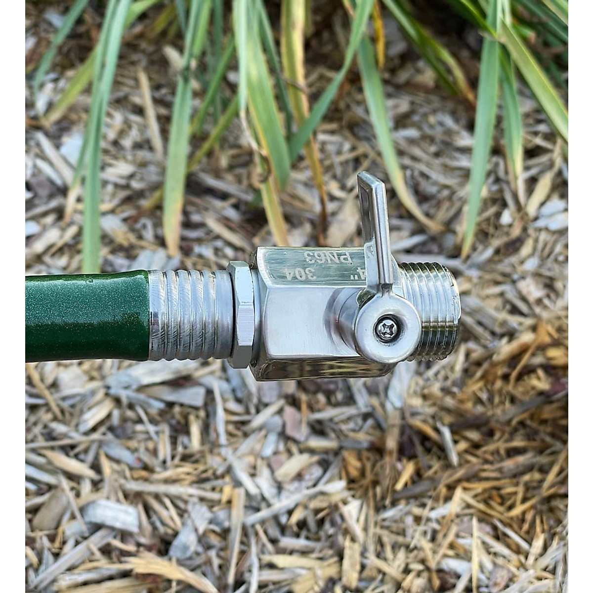 beduan Stainless Steel 3/4" Shut Off Valve GHT Thread Garden Hose Heavy Duty Connector