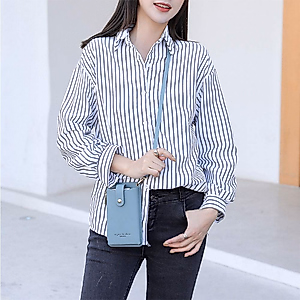 Womens Cellphone Crossbody Bag Small Light Leather Shoulder Purse Handbag Card Wallet Lanyard Case Girls Satchel Pouch