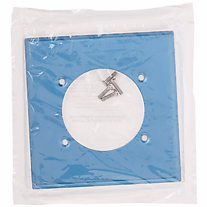 Leviton S701-40 2-Gang Power Receptacle Wallplate, Flush Mount, Standard Size, Device Mount, 302 Stainless Steel