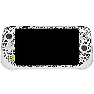 MightySkins Glossy Glitter Skin Compatible with Logitech G Cloud Gaming Handheld - Snow Leopard Print | Protective, Durable High-Gloss Glitter Finish | Easy to Apply | Made in The USA