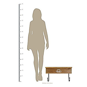 Stratton Home Decor Yoga Mat Holder Wall Shelf, Large, Brown