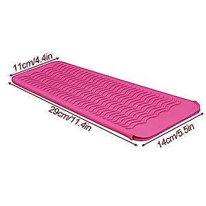 1Pack Silicone Heat Resistant Mat Pouch for Hair Straightener, Curling Iron, Flat Iron and Hot Hair Tools Pink