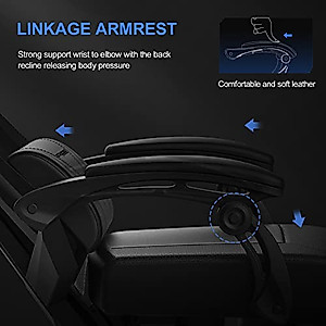 GTRACING Gaming Chair, Computer Chair with Mesh Back, Ergonomic Gaming Chair with Footrest, Reclining Gamer Chair with Adjustable Headrest and Lumbar Support for Gaming and Office, Black