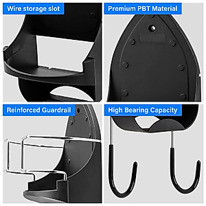 Alpinista Ironing Board Hanger Wall Mount Ironing Board Holder Wall Mount for Laundry Rooms Storage Organizer, Black