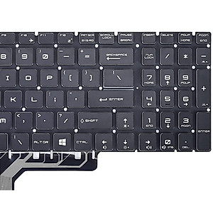 Replacement Keyboard for MSI GE75 Raider, GS75 Stealth, GL75 GL65 GP65 GP75 Leopard Series Game Laptop with Per-Key RGB Backlit Keyboard US Layout