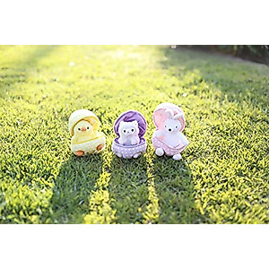 Plushland Plush Stuffed Animal 6 Inches Zip Up Egg Hideaway Cute Yellow Pastel and Polka Dot Easter Colors Spring Inspired Gift for Girls and Boys Birthday Mother's Day (Easter Chick)