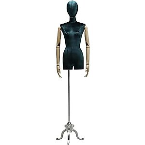 Mannequin Tailors Dummy Dressform Mannequin Body Female Tailors Dummy Mannequin with Metal Base Window Display Dressform Mannequin