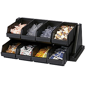 Cambro 8RS8110 Versa Black 8-Bin Organizer Rack Case of 1