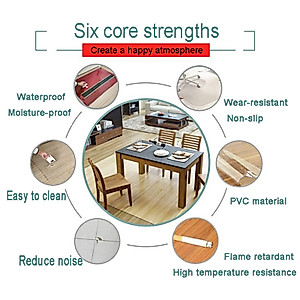 Office Chair Mat for Hardwood Floor，4x8.8ft Thick Transparent Heavy Duty Computer Swivel Chair，HD Transparent Carpet Entrance Hall Bedroom Mat Protect Pad,Transparent 2mm/0.08in