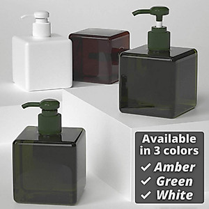 Refillable Pump Bottles - Set of 2-250ml & 450ml (8.5oz/250ml (Green))