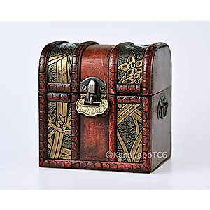 KakapopoTCG Elven Chest (Growth) Lockable Wood Deck and Counter Box Trading Cards MTG Magic FaB TCG YGO PTCG EDH Commander Box Dice Box DnD Spell Card Box