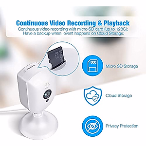 Home Security Cameras 4pcs with 1080P Night Vision Sound/Motion Detect, Indoor Cameras with Phone app, Surveillance IP Cameras Work with Alexa, 2 Way Talk Live Video for Baby Monitor/Pet/Kids