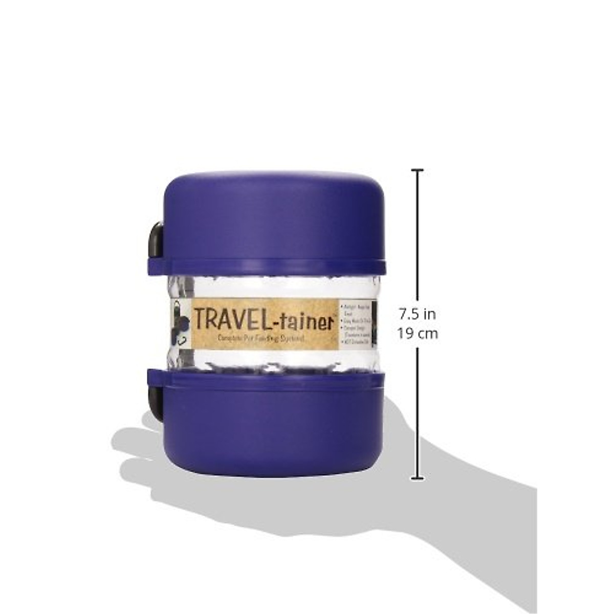 GAMMA2 Vittles Vault Travel-Tainer (6 Cups) Portable Food Storage Container, Blue