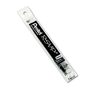 Pentel Bkl10a Refill R.S.V.P. Ballpoint Pens, Medium, Black Ink, 2/Pack